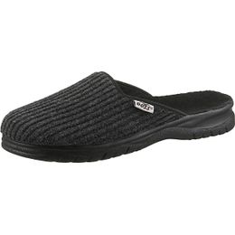 Herren Pantoffel in Cord-Qualit&auml;t grau, Gr&ouml;&szlig;e 42