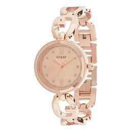 Guess Analoguhr Damen Gr&ouml;&szlig;e One Size rosegold / schwarz / transparent