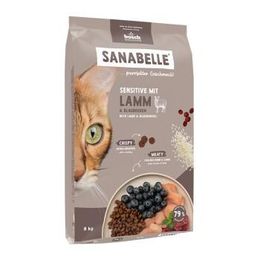 Sanabelle Trockenfutter Katze, Adult, Sensitive mit Lamm 8 kg