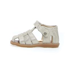 Naturino Leder-Halbsandalen "Zaffiro" in Silber - 52% | Größe 25 | Babysandalen