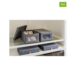 STORE IT! STORE IT 2er-Set: Ordnungsboxen ''Premium'' in Grau - (B)34 x (H)15 x (T)23 cm - 15% | Kisten-koerbe
