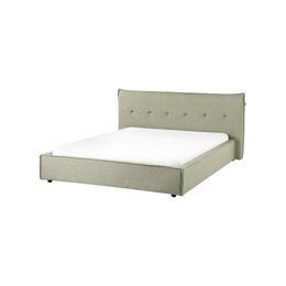 Beliani Doppelbett LESTRE in Grün/Schwarz - (W) 201 x (H) 95 x (L) 221 cm | Gr.: onesize