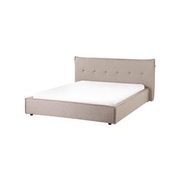 Beliani Doppelbett LESTRE in Beige/Schwarz - (W) 201 x (H) 95 x (L) 221 cm | Gr.: onesize