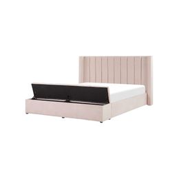 Beliani Doppelbett NOYERS in Rosa - (W) 190 x (H) 132 x (L) 247 cm | Gr.: onesize