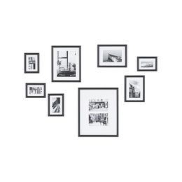 Beliani 8-tlg Fotorahmen GARANGO in Schwarz | Gr.: onesize