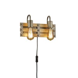 Trio Leuchten Wandleuchte KHAN in Nickel antik | Gr.: onesize