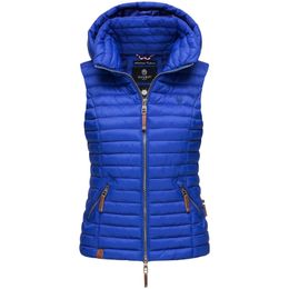 Navahoo Damen Designer Steppweste &auml;rmellose Weste mit Kapuze Shadaa