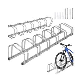 TecTake&reg; Fahrradst&auml;nder, aus rostfreiem Stahl, Boden- und Wandmontage, von beiden Seiten befahrbar