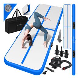 Kesser&reg; Turnmatte Aufblasbar Airtrack 2m/3m/4m/5m/6m Fitness-Matte Gymnastikmatte inkl. Tragetasche & elektr. Luftpumpe Yogamatte, Tumbling Matten, Trainingsmatte, Turn- & Fitness
