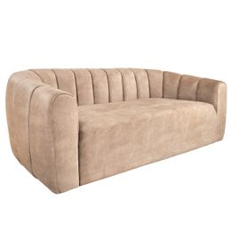 Riess Ambiente riess-ambiente 3-Sitzer Sofa BABYLON 200cm champagner beige Samt mit Ziersteppung