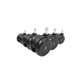 hjh OFFICE Stuhlrollen 5x ROLO ESD 11mm/65mm Metall, Kunststoff