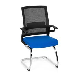 hjh OFFICE Freischwinger INVENTOR V Stoff / Netzstoff mit Armlehnen
