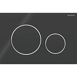 Geberit Sigma 20 Round Betätigungsplatte 115882KM1 schwarz / hochglanz verchromt