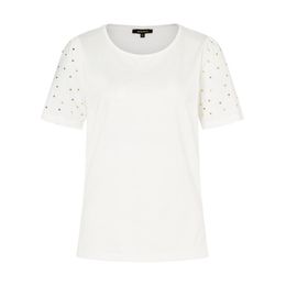 More & More More & More Kurzarmshirt Nieten-Detail in off white | Gr.: 38