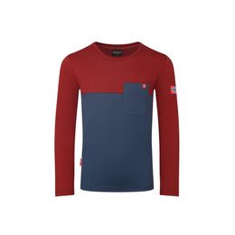 Trollkids Funktionsshirt "Bergen" in Braunrot/ Dunkelblau | Gr.: 98