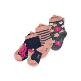 Sigikid Sockenset 3er Pony Love in Gr&uuml;n/Rosa/Pink/Braun | Gr.: 28-30