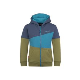 Trollkids Sweatjacke "Alesund" in Khaki/ Blau | Gr.: 116