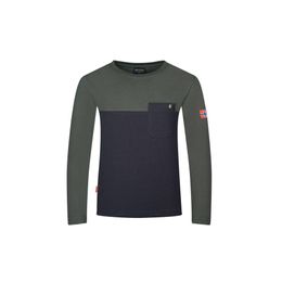 Trollkids Funktionsshirt "Bergen" in Dunkelblau/ Khaki | Gr.: 98