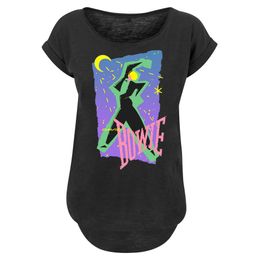 F4NT4STIC Long Cut T-Shirt David Bowie Moonlight Dance in schwarz | Gr.: XS