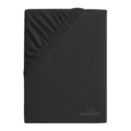Sansibar Spannbettlaken in Schwarz | Gr.: 180-200 x 200 cm