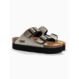 Sunbay Pantoletten "Edelwei&szlig;" in Gold - 60% | Gr&ouml;&szlig;e 38 | Damen-pantoletten