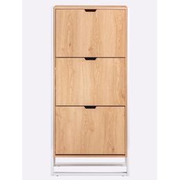 HEINE HOME Schuhschrank, B/H/T: 64cm x 139,5cm x 27cm, beige, Flur, Schränke
