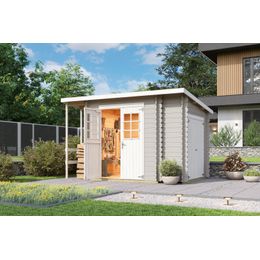 Gartenhaus Nordic Holz, grau, Holz, Gartenh&auml;user, "Vilano 3", mit 3 getrennten Bereiche