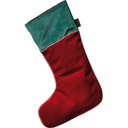 Nikolausstiefel Apelt, B:17cm H:42cm, rot, Polyester, Dekofiguren, "3609 Winterwelt, Samt", Weihnachtsstrumpf