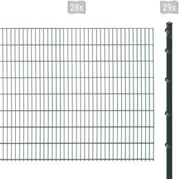 Arvotec Doppelstabmattenzaun "ESSENTIAL 163 zum Einbetonieren", H/L: 163cm x 56m, Pfosten: 29 Stk., grau, Zaunelemente, Zaunhöhe 163 cm, Zaunlänge 2