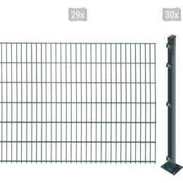 Arvotec Doppelstabmattenzaun "EASY 123 zum Aufschrauben", H/L: 123cm x 58m, Pfosten: 30 Stk., grau, Zaunelemente, Zaunh&ouml;he 123 cm, Zaunl&auml;nge 2 - 60 m