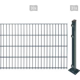 Arvotec Doppelstabmattenzaun "EASY 83 zum Aufschrauben", H/L: 83cm x 60m, Pfosten: 31 Stk., grau, Zaunelemente, Zaunh&ouml;he 83 cm, Zaunl&auml;nge 2 - 60 m