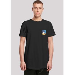 F4NT4STIC Damen T-Shirt "Looney Tunes Road Runner Face Faux Pocket", schwarz, Gr. XS, Obermaterial: 100% Baumwolle, Shirts, Print