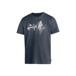 Maier Sports Herren T-Shirt "Tilia Pique M", grau, Gr. M, 100% Polyester, Shirts, Herren Funktionsshirt, Freizeitshirt mit Aufdruck