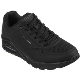 Skechers Herren Sneaker "UNO-STAND ON AIR", Gr. 42, schwarz, Lederimitat, unifarben, Schuhe, Plateausneaker, Keilsneaker mit Memory Foam
