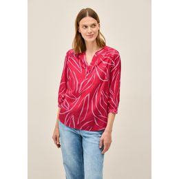 Shirtbluse Cecil, Damen, Gr. M (40), rot (glazed apple rot), Web, 100% Baumwolle, bedruckt, normal normal, V-Ausschnitt, abgesteppt, Blusen, Feel Good Fit