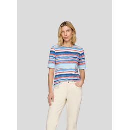 Rabe Damen Rundhalsshirt, orange, Gr. 48, bedruckt, Jersey, Obermaterial: 92% Baumwolle, 8% Elasthan, Shirts, mit grafischem Muster