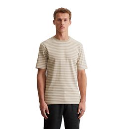 Marc O'Polo T-Shirt MARC O'POLO "aus Bio-Baumwoll-Leinen-Mix", Damen, Gr. M, mw16, Obermaterial: 80% Baumwolle, 20% Leinen, gestreift, Basic, regular fit, Rundhals, Shirts T-Shirt