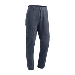 Maier Sports Herren Outdoorhose "Tajo Zip Loop", blau, Sportlich, Gr. 25, 55% Polyester, 45% Polyester (recycelt), Hosen, Herren Wanderhose, Zip-Off
