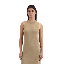 Marc O'Polo MARC O'POLO Damen Strickkleid "aus Bio-Baumwolle-Leinen-Mix", beige, Casual, Gr. 44, unifarben, Obermaterial: 52% Baumwolle, 48% Leinen; Futter: 100%