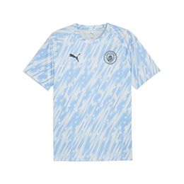 Puma Herren Trainingsshirt "Manchester City Aufwärmtrikot Herren", blau, Gr. XS, Obermaterial: 100% Polyester, Shirts