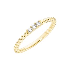 Luigi Merano Damen Goldring "in Kugel-Design mit Zirkonia, Gold 375", 56, Gelbgold 375, gold, Gelbgold 375, Fingerringe