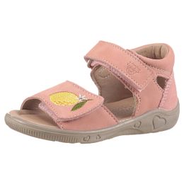 Baby Lauflernschuh "Mimi WMS: mittel", Pepino BY RICOSTA, Gr. 26, rosa, Leder, bedruckt, Schuhe, Sandalette mit Klett und Zitronenmotiv,
