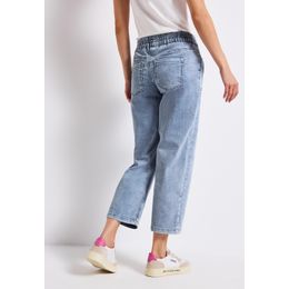 Straight-Jeans Street One, Damen, Gr. 27, Länge 26, ultra bleach random, Jeans, 85% Baumwolle, 9% Polyester, 4% Elastomultiester, 2% Elasthan, unifarben, normal, Jeans, Middle Waist