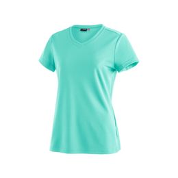 Maier Sports Damen Funktionsshirt "Trudy", blau, Gr. 40, 100% Polyester, Shirts, Damen T-Shirt, Kurzarmshirt f&uuml;r Wandern und Freizeit