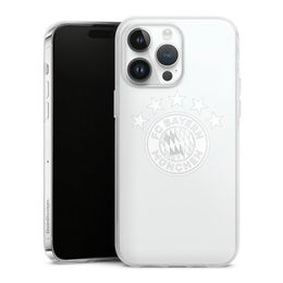 DeinDesign iPhone 14 Pro Max Handy Silikon H&uuml;lle Case transparent Handyh&uuml;lle Fcb Transparent Fc Bayern M&uuml;nchen Silikon Case