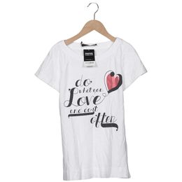 Love Moschino T-Shirt Damen Größe S Second Hand weiß