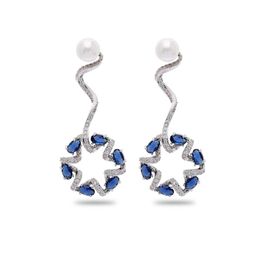 Avant-garde Paris Earrings 'Dominikaa' female Blue size One Size