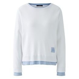 Oui Pullover 'Leeza' Damen Größe XXL blau / weißmeliert