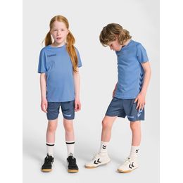 Hummel Trainingsanzug Jungen Größe 104 blau / dunkelblau