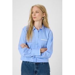 Karen Simonsen KAREN BY SIMONSEN Bluse 'Amy' Damen Gr&ouml;&szlig;e L hellblau / wei&szlig;